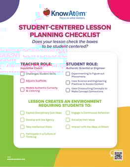 Student Centered Lesson Planning Checklist