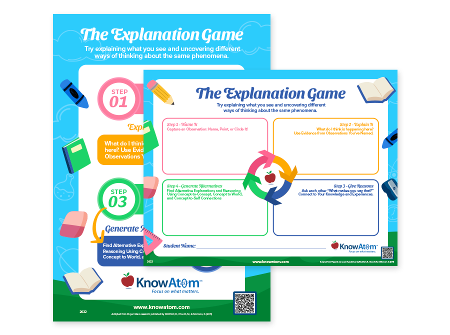 Free Classroom Thinking Routine Resources for Teachers | KnowAtom